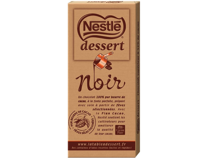 Nestlé chocolate for eating and cooking Dessert Noir 53% cocoa 205 g ...