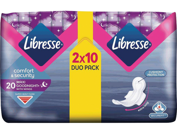 Libresse Damenbinden Maxi Gute Nacht 1 Packung 20 Stk - Tommy - Dućan na dlanu!