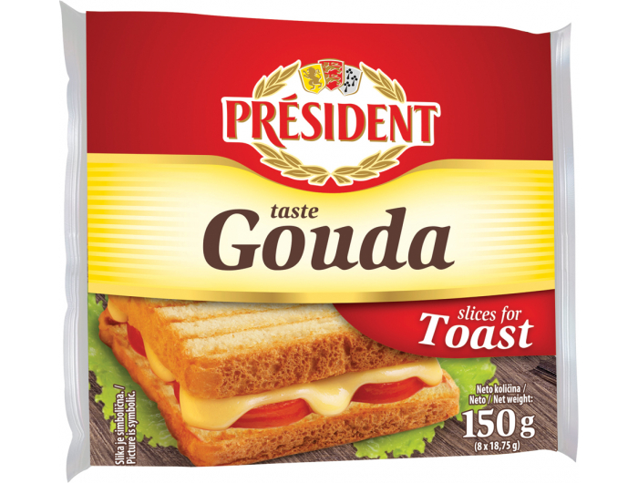 President topljeni sir u listićima Gouda 150 g - Tommy - Dućan na dlanu!