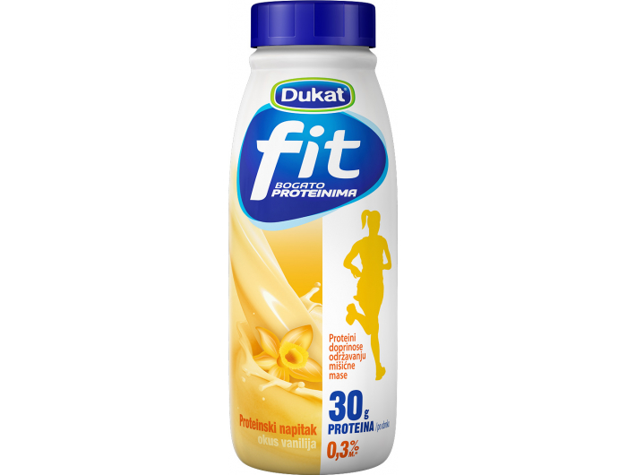Dukat Fit vanilla-flavored milk protein drink 0.5 L - Tommy - Dućan na ...