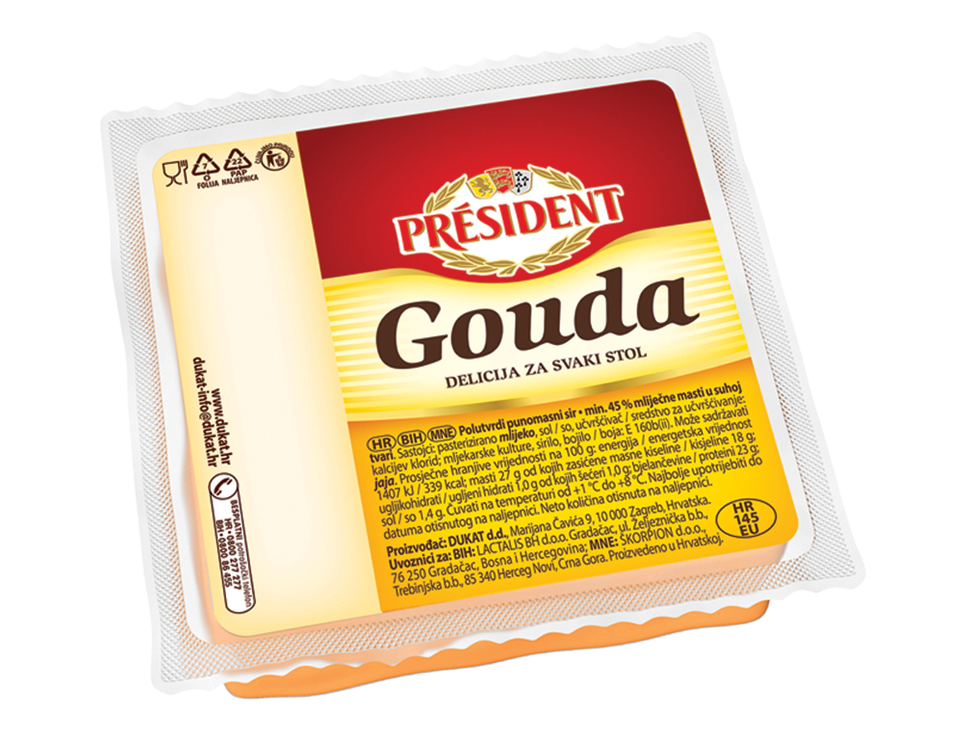 Gouda sir 400 G - President | Tommy
