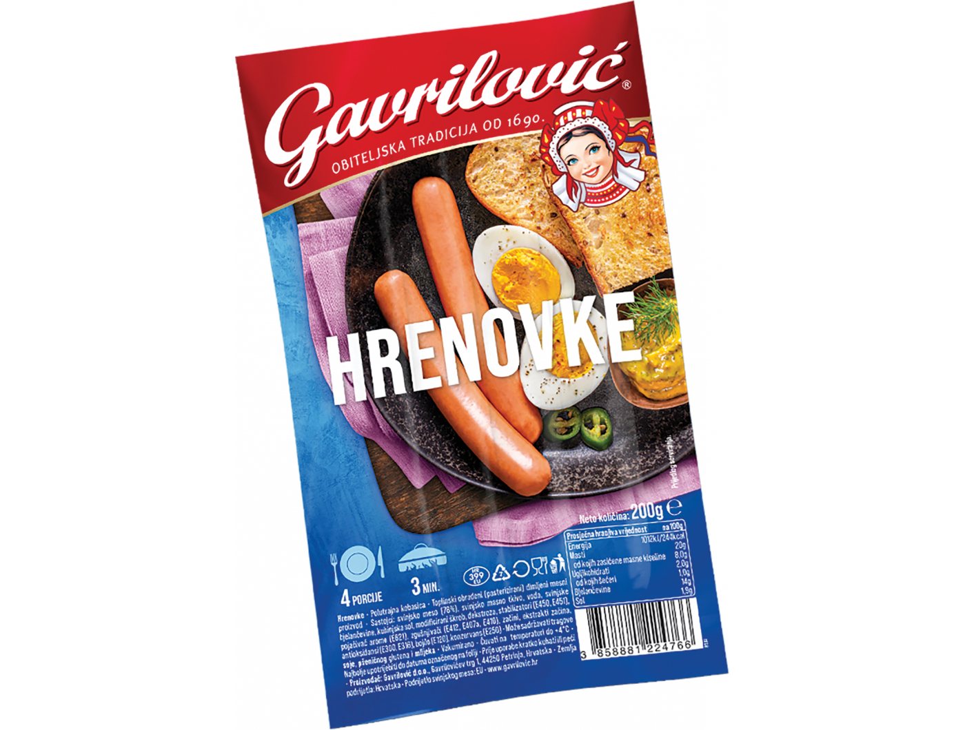 Gavrilović hrenovke 200 g | Tommy